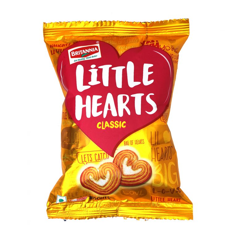 Britannia Little Hearts Biscuits – Classic, 75g Pouch – Apna Food Market